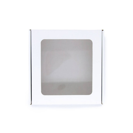 Valge aknaga kast suupistete jaoks | 185x195x75 mm | Superbox