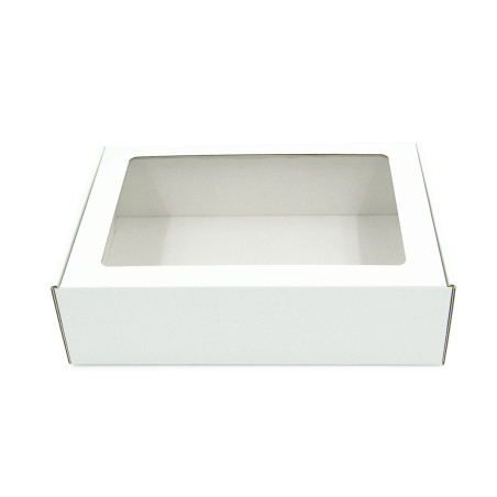 White A4 Size Box with Window | 305x215x85 mm | Superbox